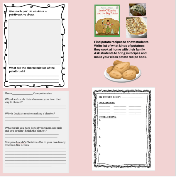 Tomie DePaola Legends Reading, Writing & Extensions Packet - Made By ...