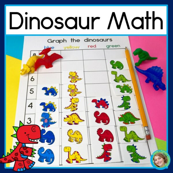 Dinosaur Math Graphing Sorting and Venn Diagram Centers | Made By Teachers