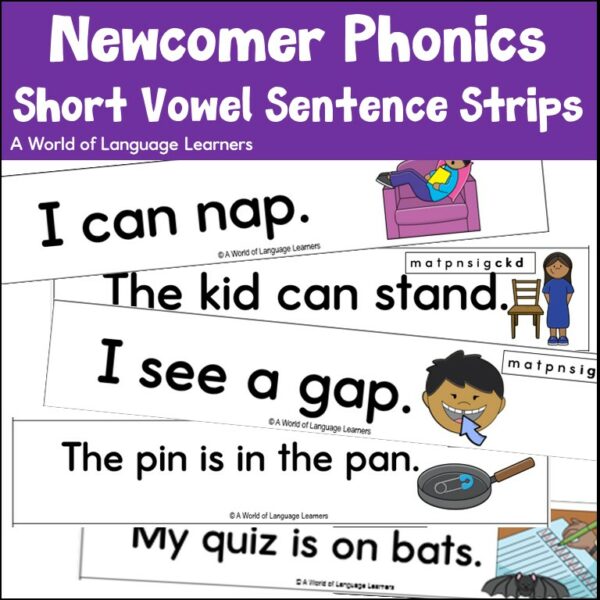 Short Vowel Sentence Strips Newcomer Phonics | Made By Teachers
