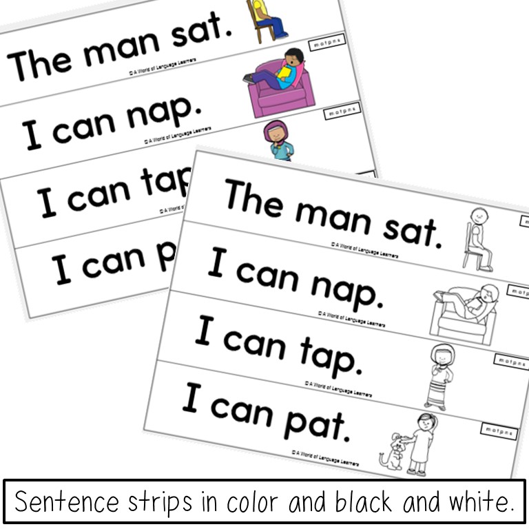 Short Vowel Sentence Strips Newcomer Phonics | Made By Teachers