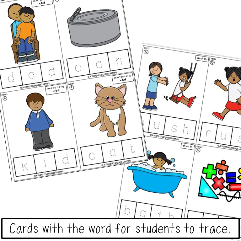 Short Vowel Word Building Cards Newcomer Phonics | Made By Teachers