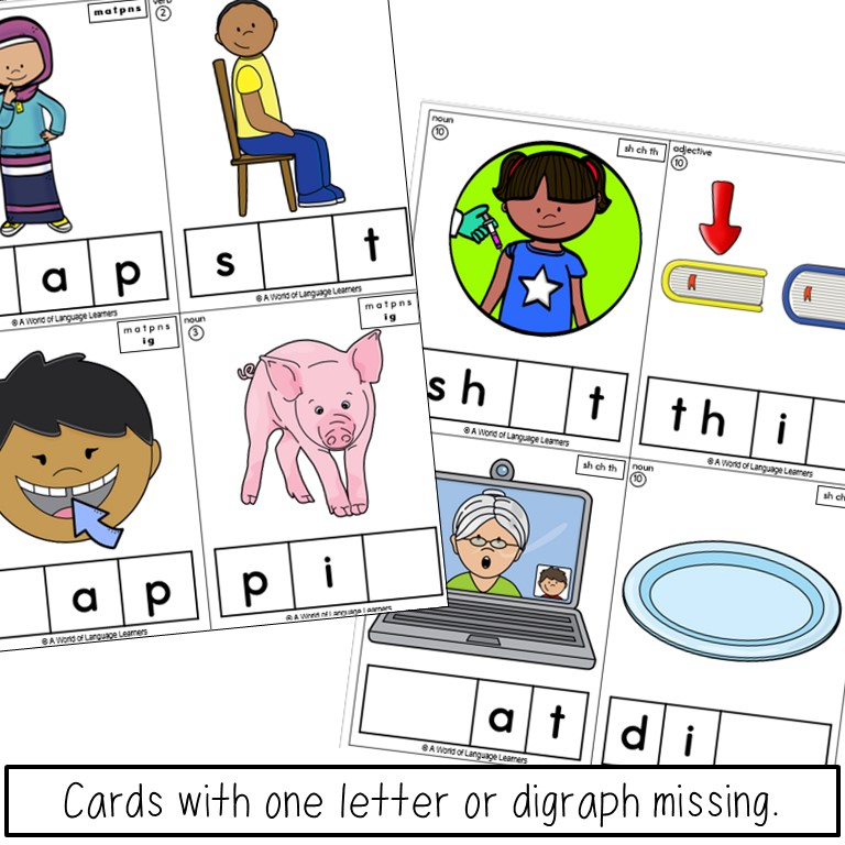 Short Vowel Word Building Cards Newcomer Phonics | Made By Teachers