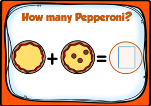 Adding Pepperoni Addends 0-5, Sums to 10 Boom Cards | Made By Teachers