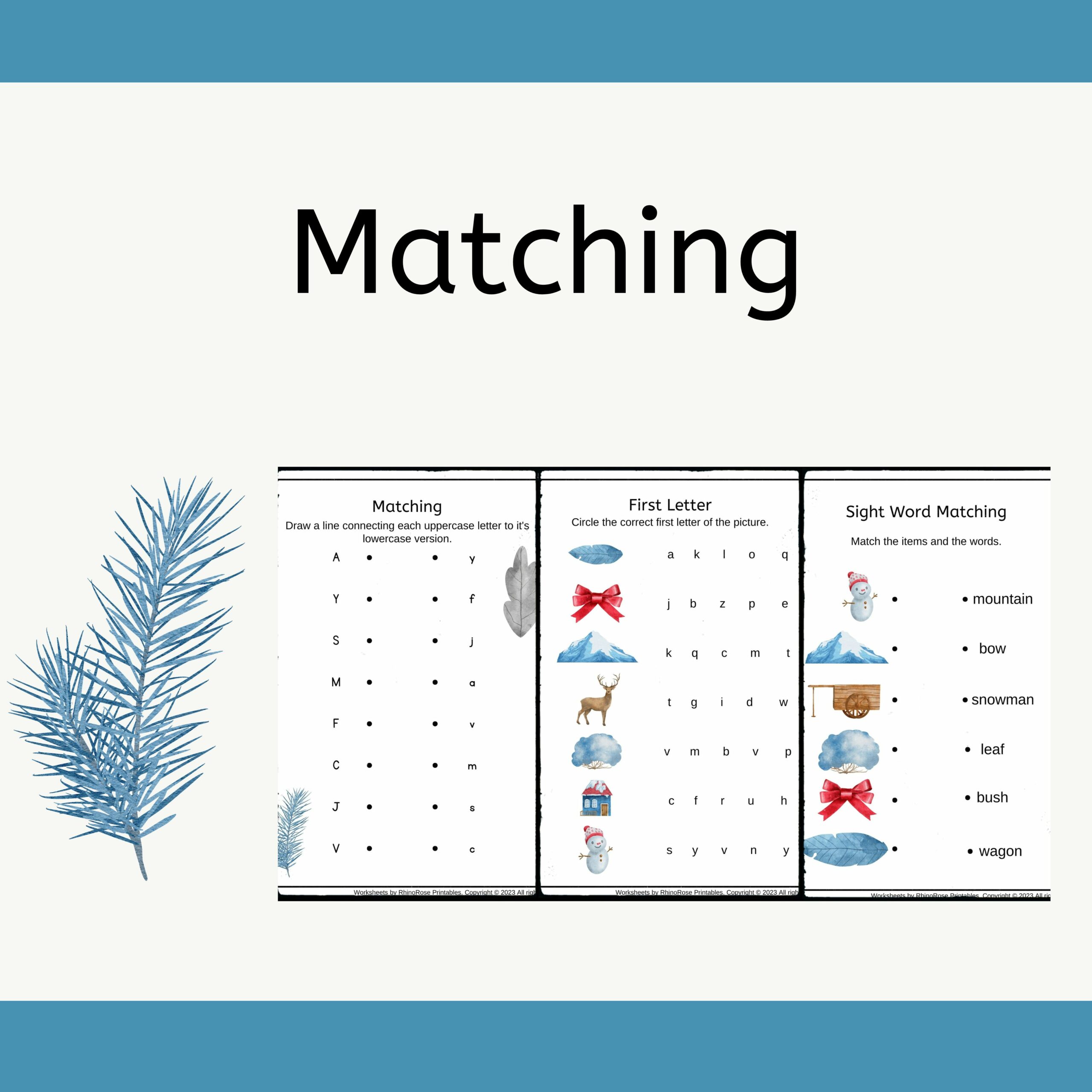 Winter PreK/Kindie 166 pg ELA Worksheets Morning Work No-Prep Snow ...