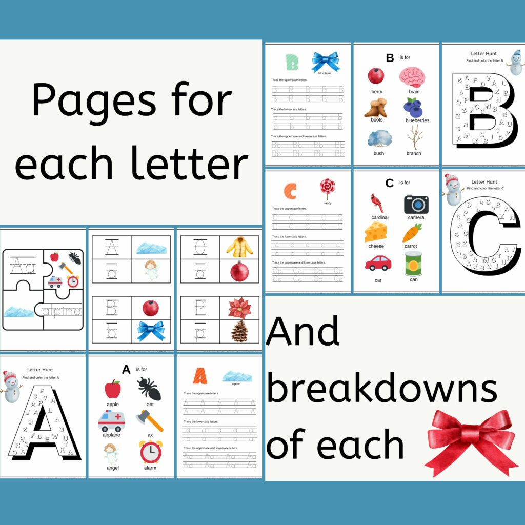 Winter PreK/Kindie 166 pg ELA Worksheets Morning Work No-Prep Snow ...