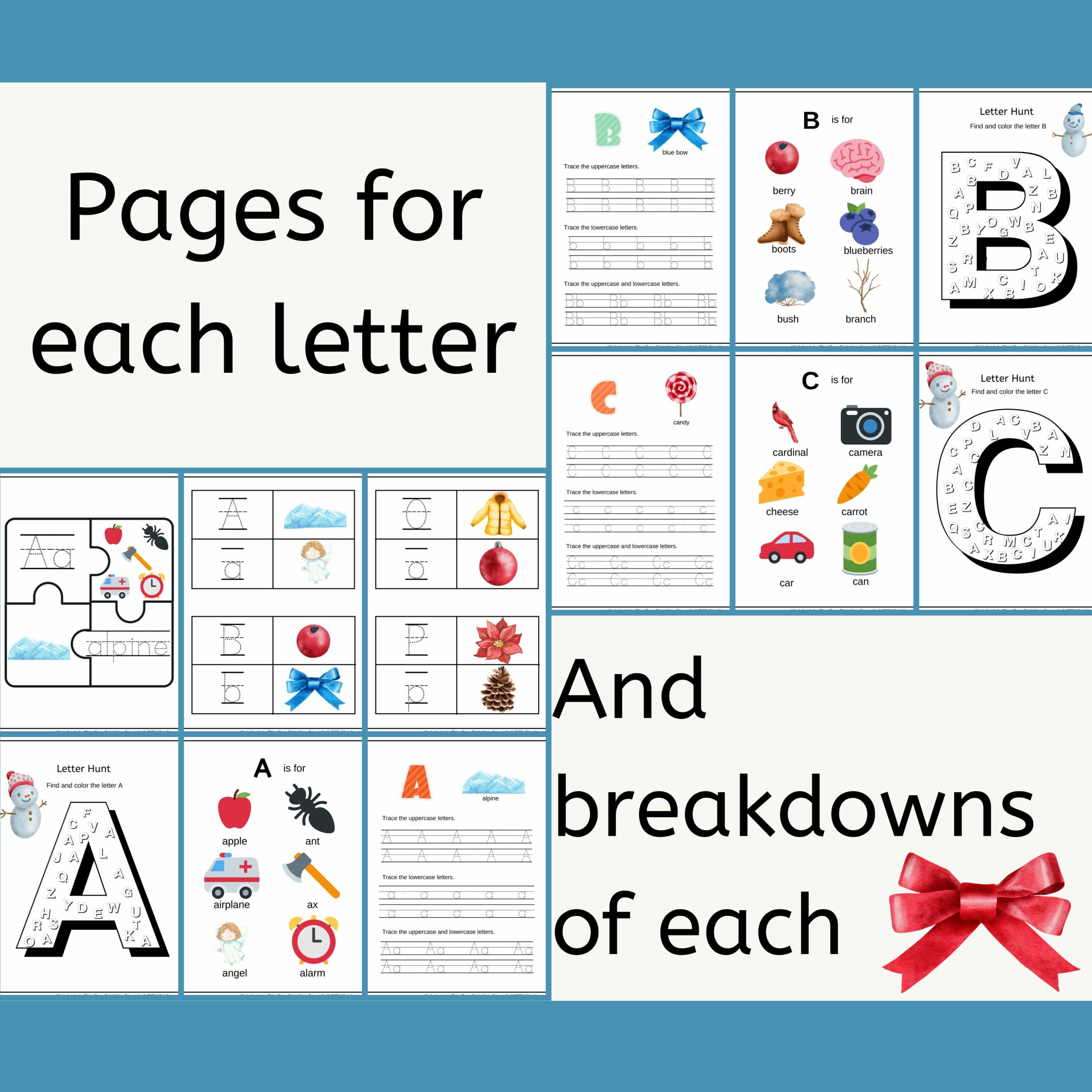 Winter PreK/Kindie 166 pg ELA Worksheets Morning Work No-Prep Snow ...