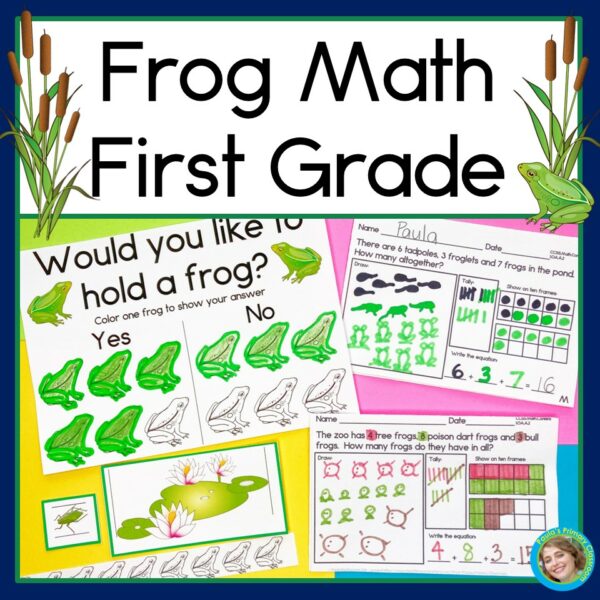 Frog Math with Addition Subtraction Word Problems Graphing and ...