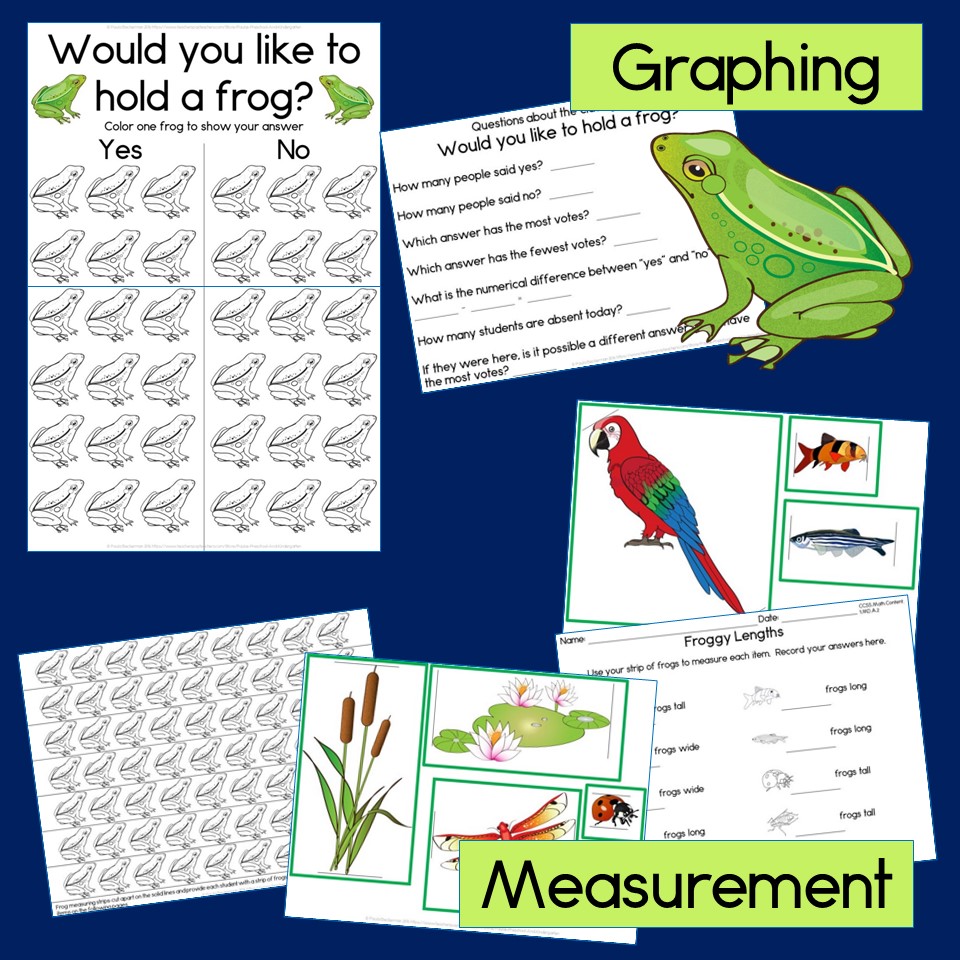 Frog Math with Addition Subtraction Word Problems Graphing and ...