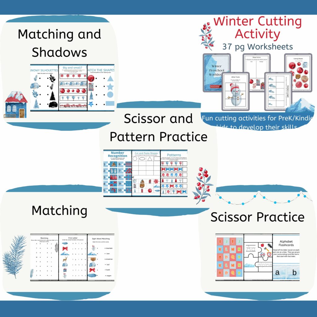 Winter PreK/Kindie No-Prep Morning Work 350+ pgs w/ Counting, Shapes ...