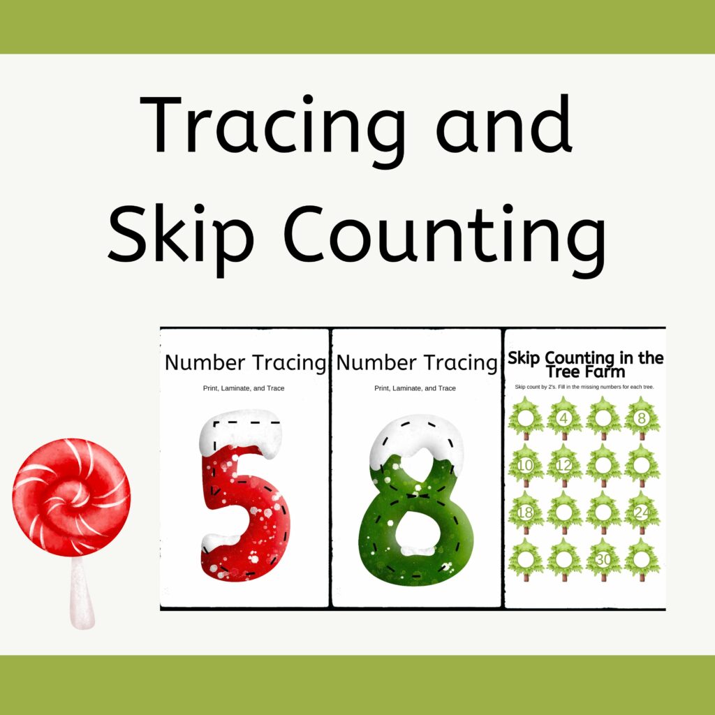 Christmas PreK Counting Worksheets with Trees, Ornaments, and Angels ...