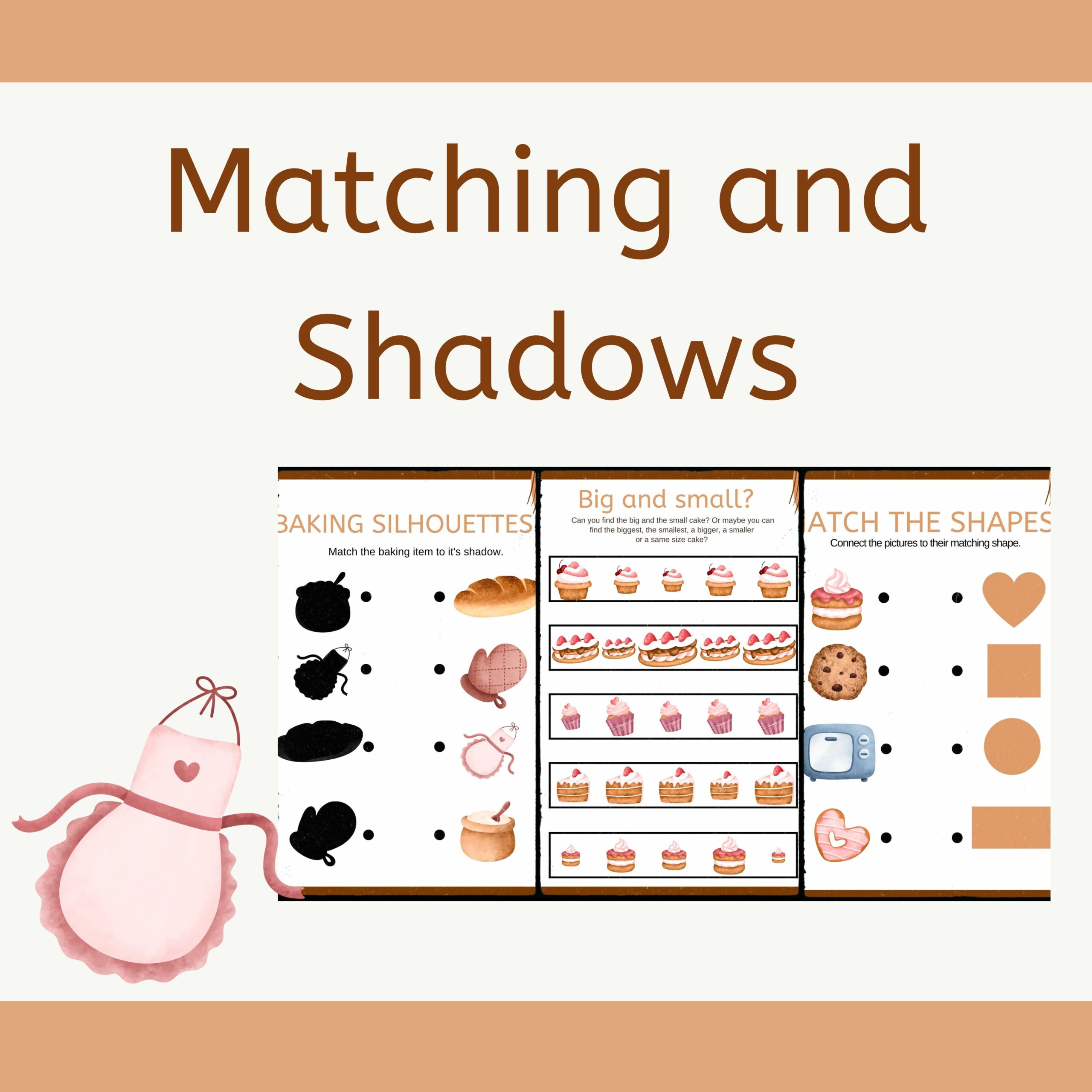 Baking PreK No Prep Worksheets with Cookies, Cakes, and Baking Supplies ...