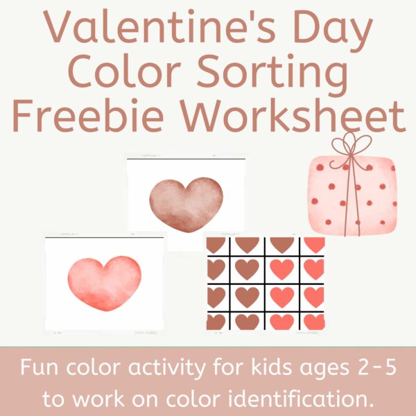 Valentine's Day Bears Color Sorting PreK Worksheet No Prep Freebie ...