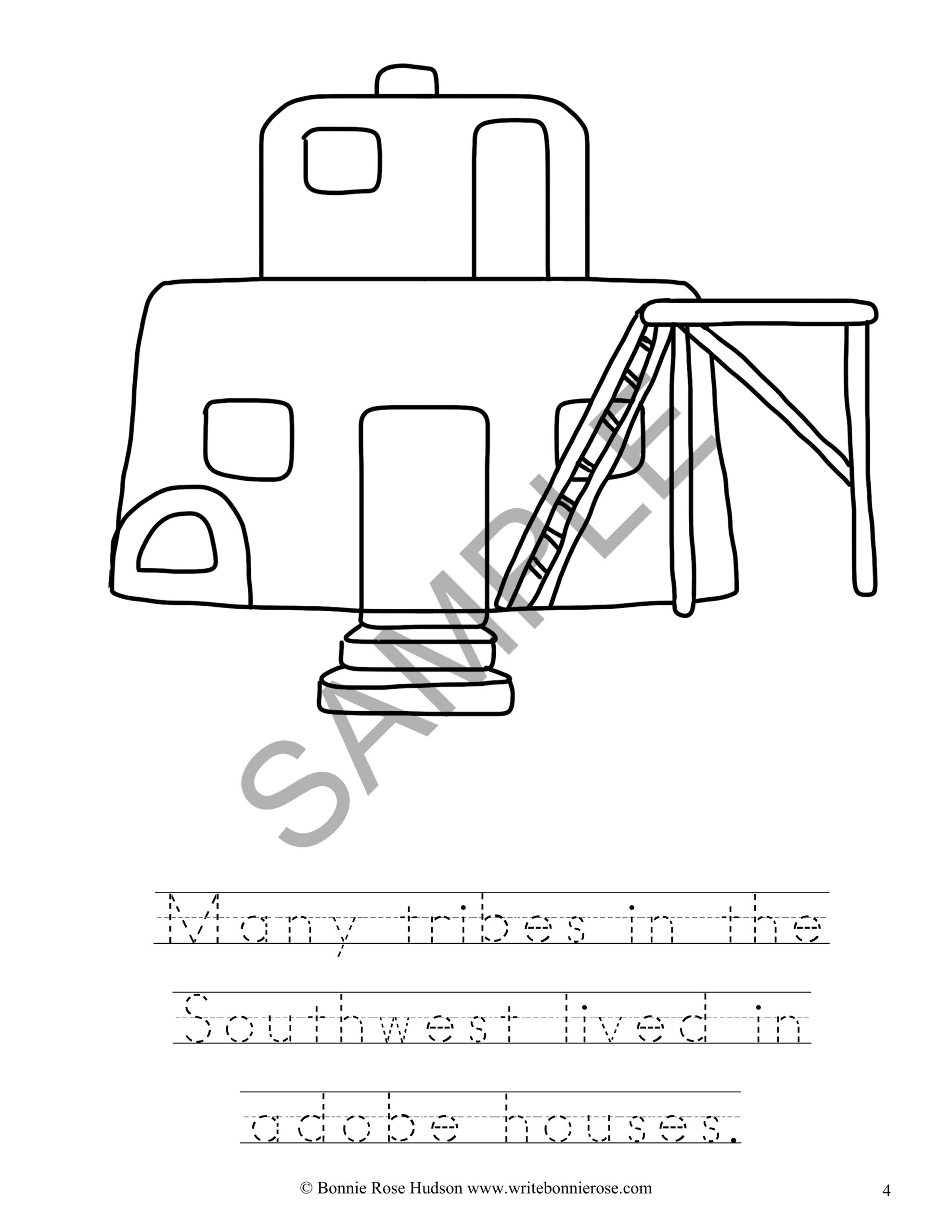 Meet the Native Americans of the Southwest Coloring Book-Level B | Made ...