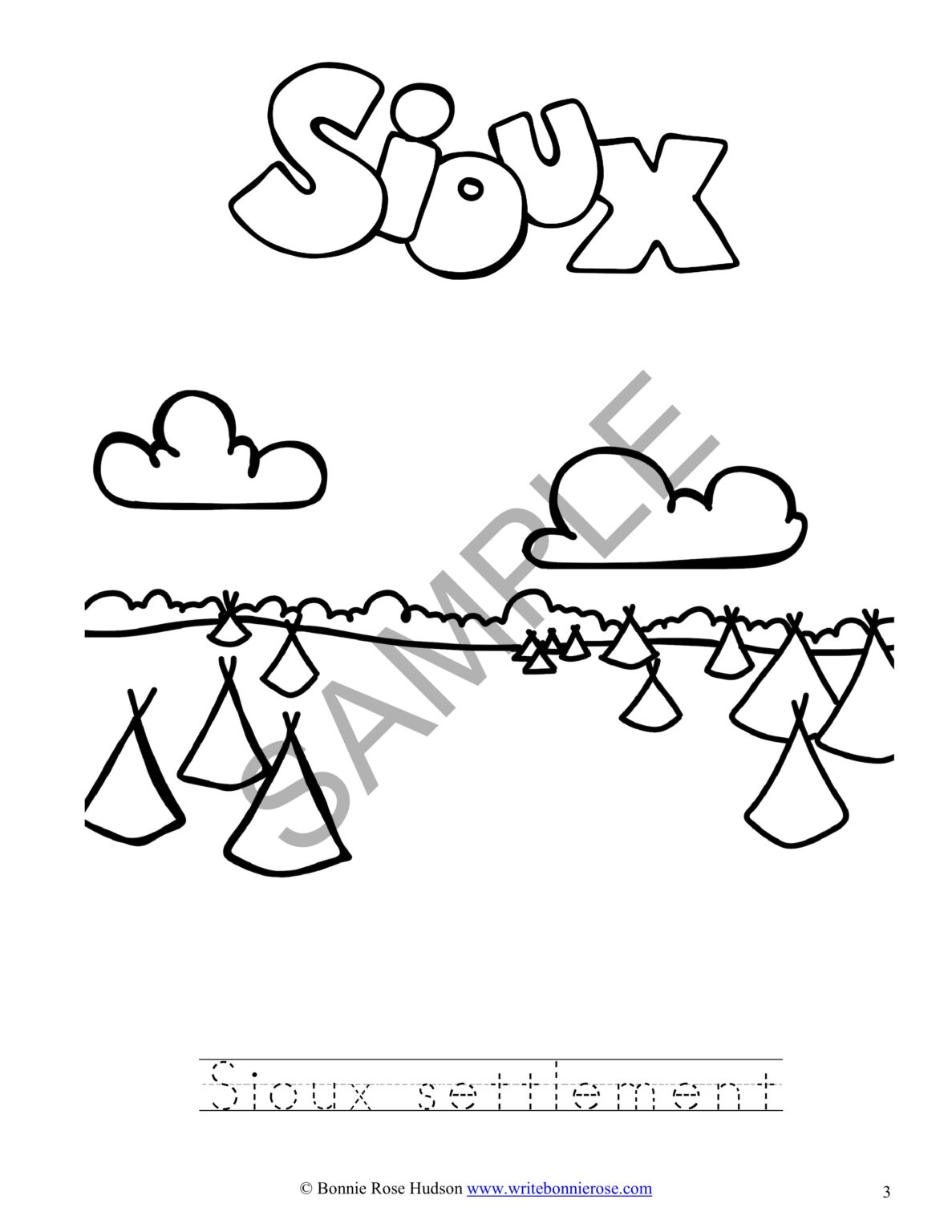 Meet the Sioux Coloring Book-Level A | Made By Teachers