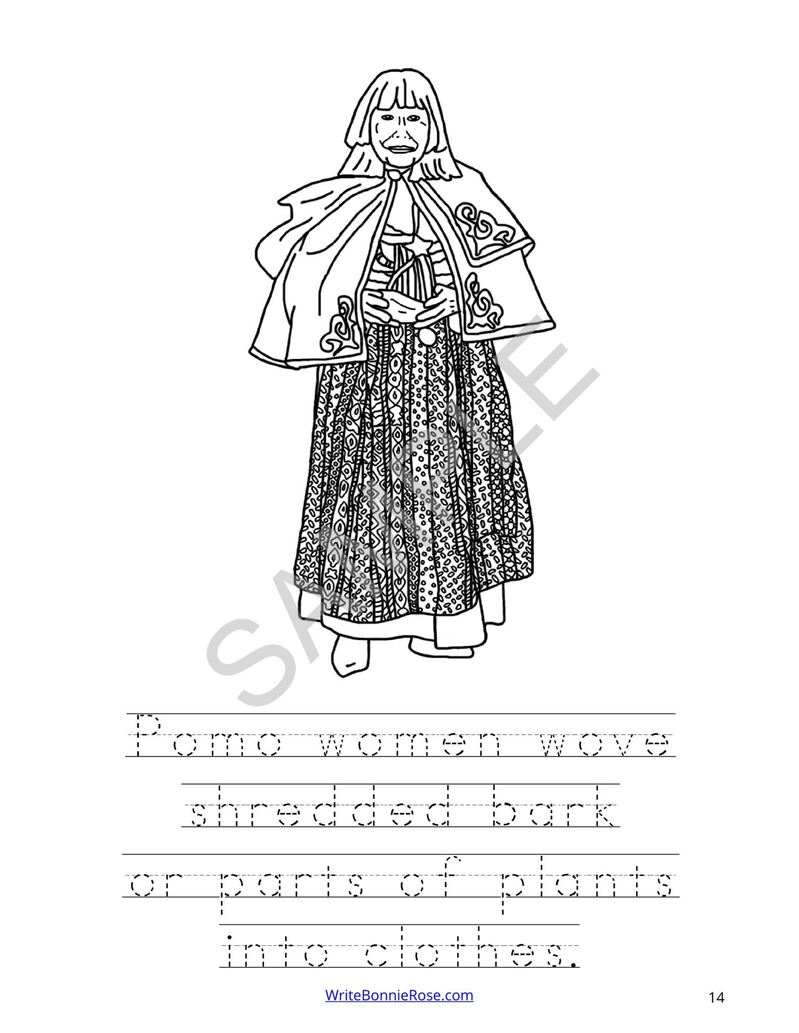Native Americans of California and the Southwest Coloring Book-Level B ...