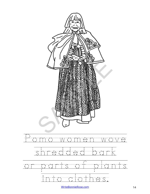 Native Americans of California and the Southwest Coloring Book-Level B ...