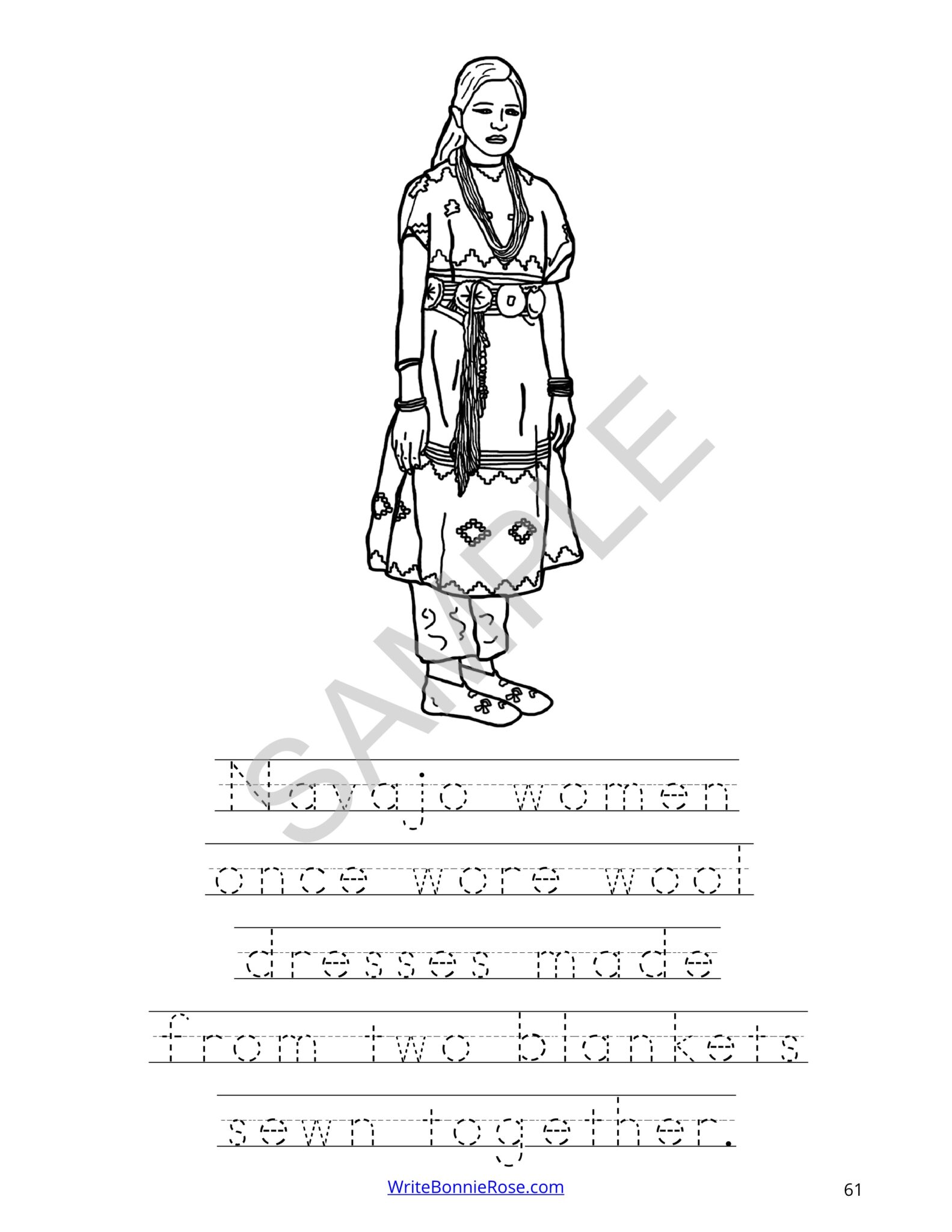 Native Americans of California and the Southwest Coloring Book-Level B ...