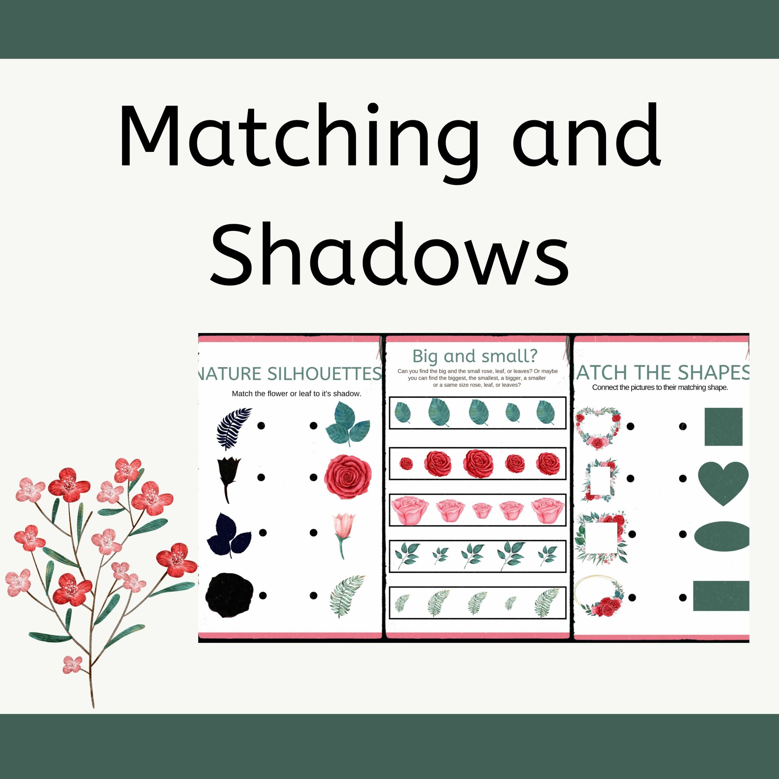 Rose PreK No Prep Morning Work Worksheets with Red and Pink Roses ...