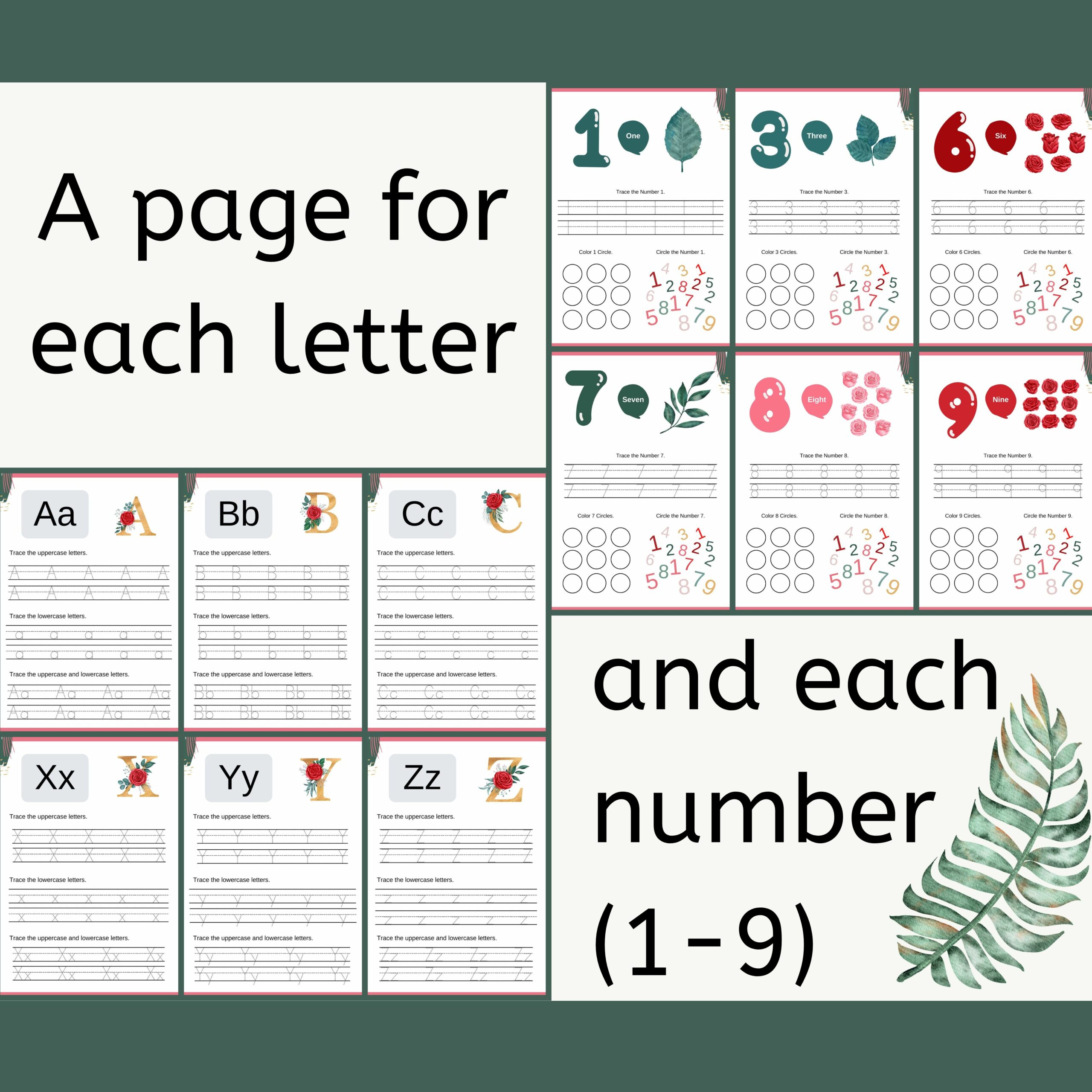 Rose PreK No Prep Morning Work Worksheets with Red and Pink Roses ...