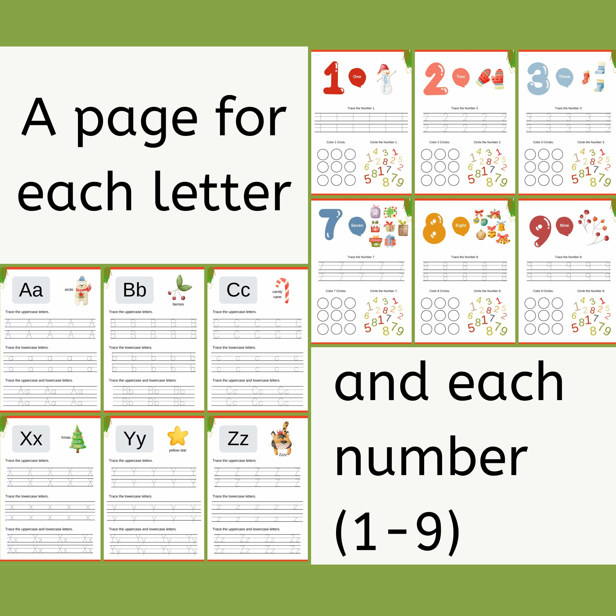 Christmas PreK No Prep Worksheets with Gifts, Candy Canes, Wreaths, and ...