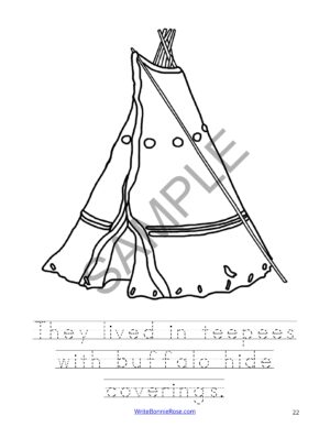 Native Americans of the Plains and Great Basin Coloring Book-Level B ...