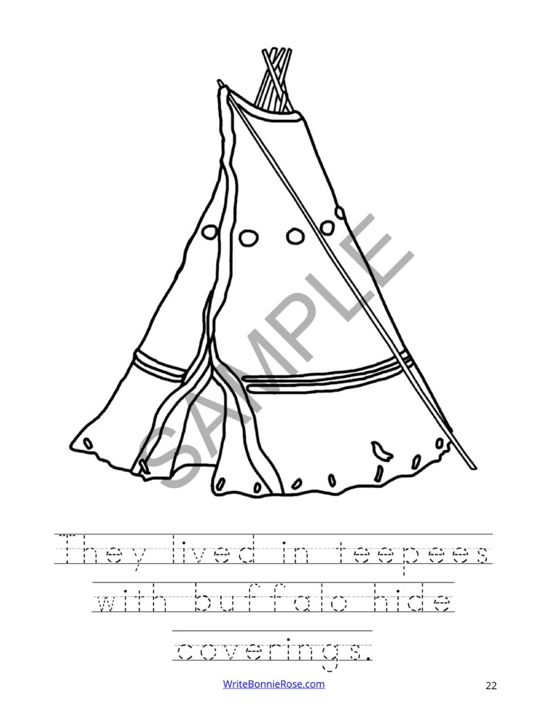 Native Americans of the Plains and Great Basin Coloring Book-Level B ...