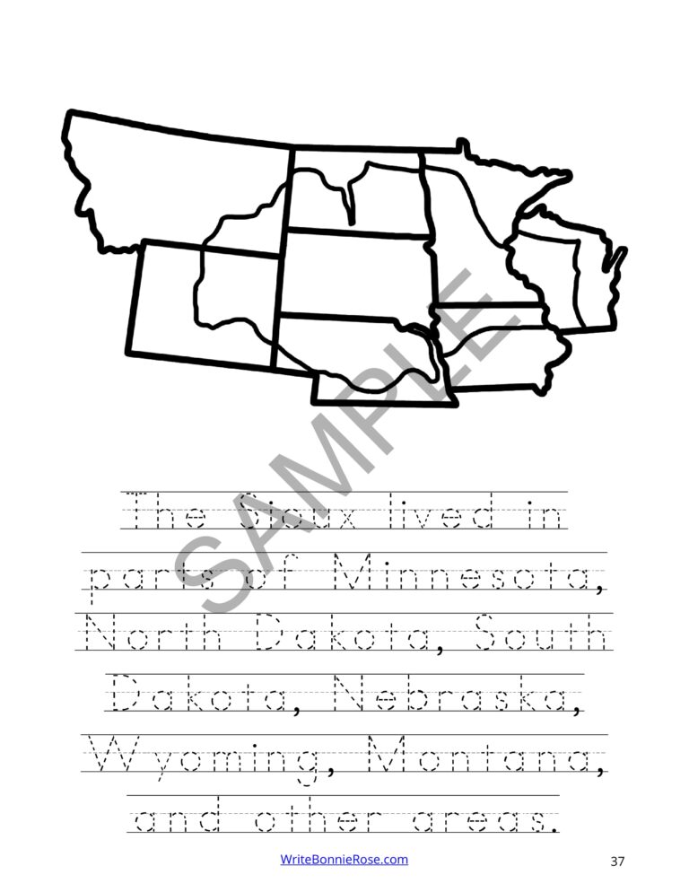 Native Americans of the Plains and Great Basin Coloring Book-Level B ...