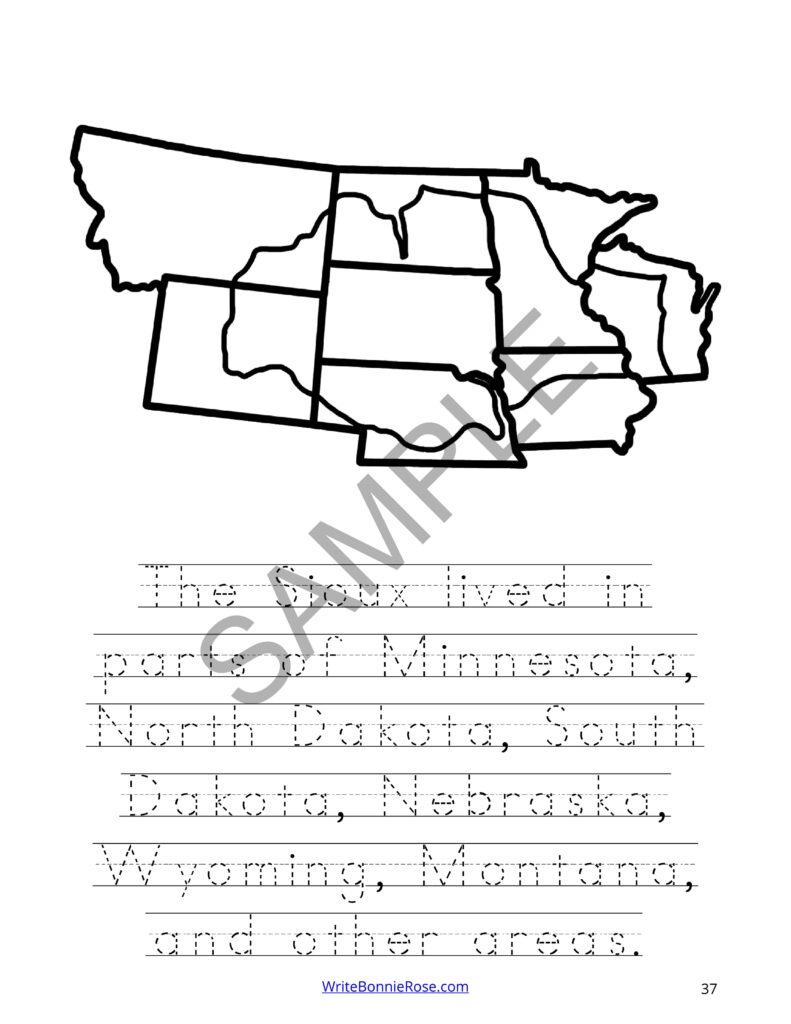 Native Americans of the Plains and Great Basin Coloring Book-Level B ...