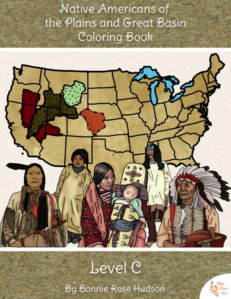 Native Americans of the Plains and Great Basin Coloring Book-Level C ...