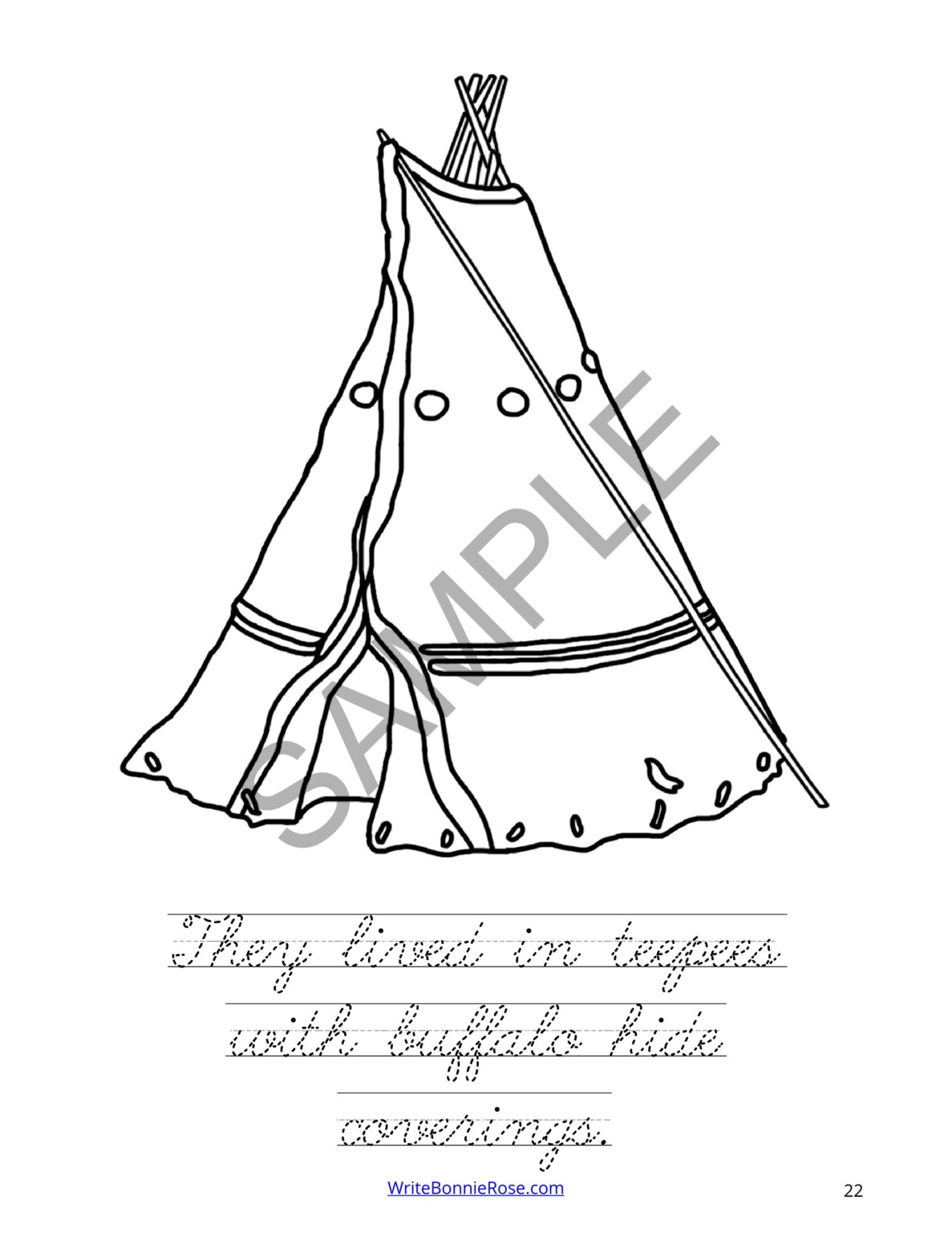 Native Americans of the Plains and Great Basin Coloring Book-Level C ...