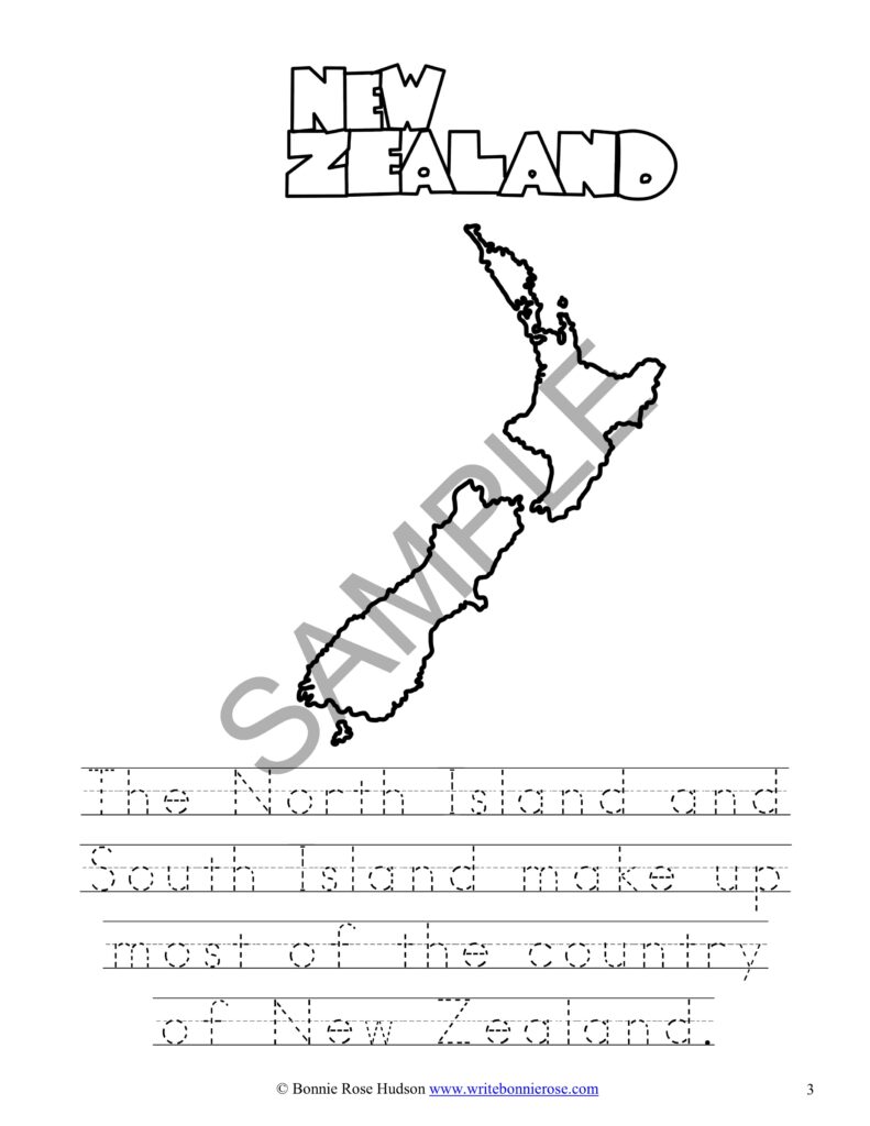 New Zealand Coloring Book-Level B | Made By Teachers