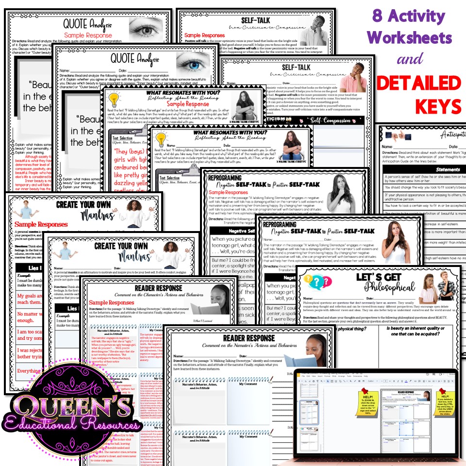 Conflict Reading Passage and Activities, Self-Esteem, Rejection, Self ...