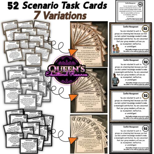 Conflict Resolution Situation Cards | Conflict Resolution Worksheets ...
