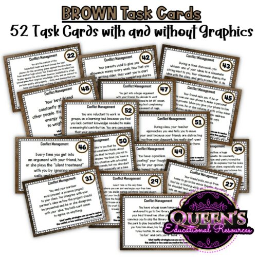 Conflict Resolution Situation Cards | Conflict Resolution Worksheets ...