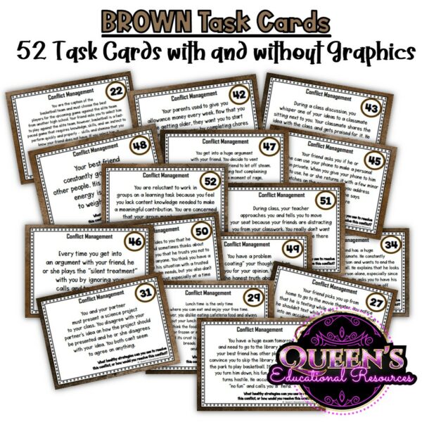 Conflict Resolution Situation Cards | Conflict Resolution Worksheets ...