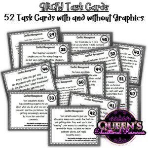 Conflict Resolution Situation Cards | Conflict Resolution Worksheets ...
