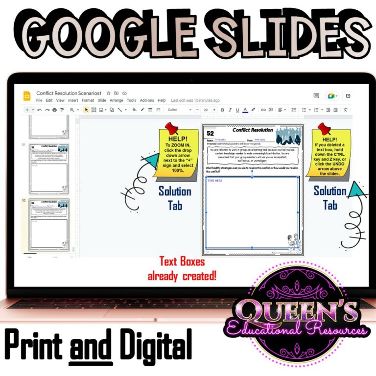 Conflict Resolution Situation Cards | Conflict Resolution Worksheets ...