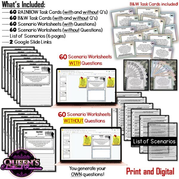 Conflict Resolution Situation Cards | Conflict Resolution Worksheets ...