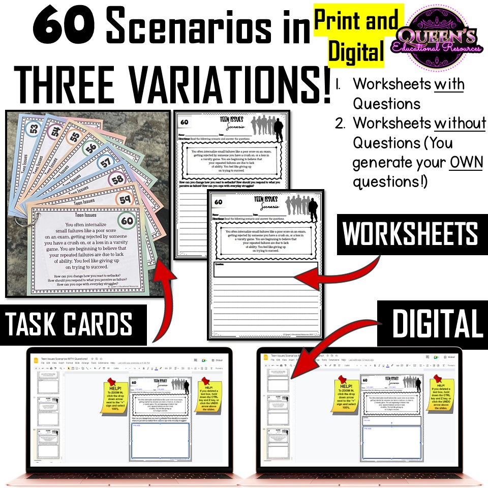 Conflict Resolution Situation Cards | Conflict Resolution Worksheets ...