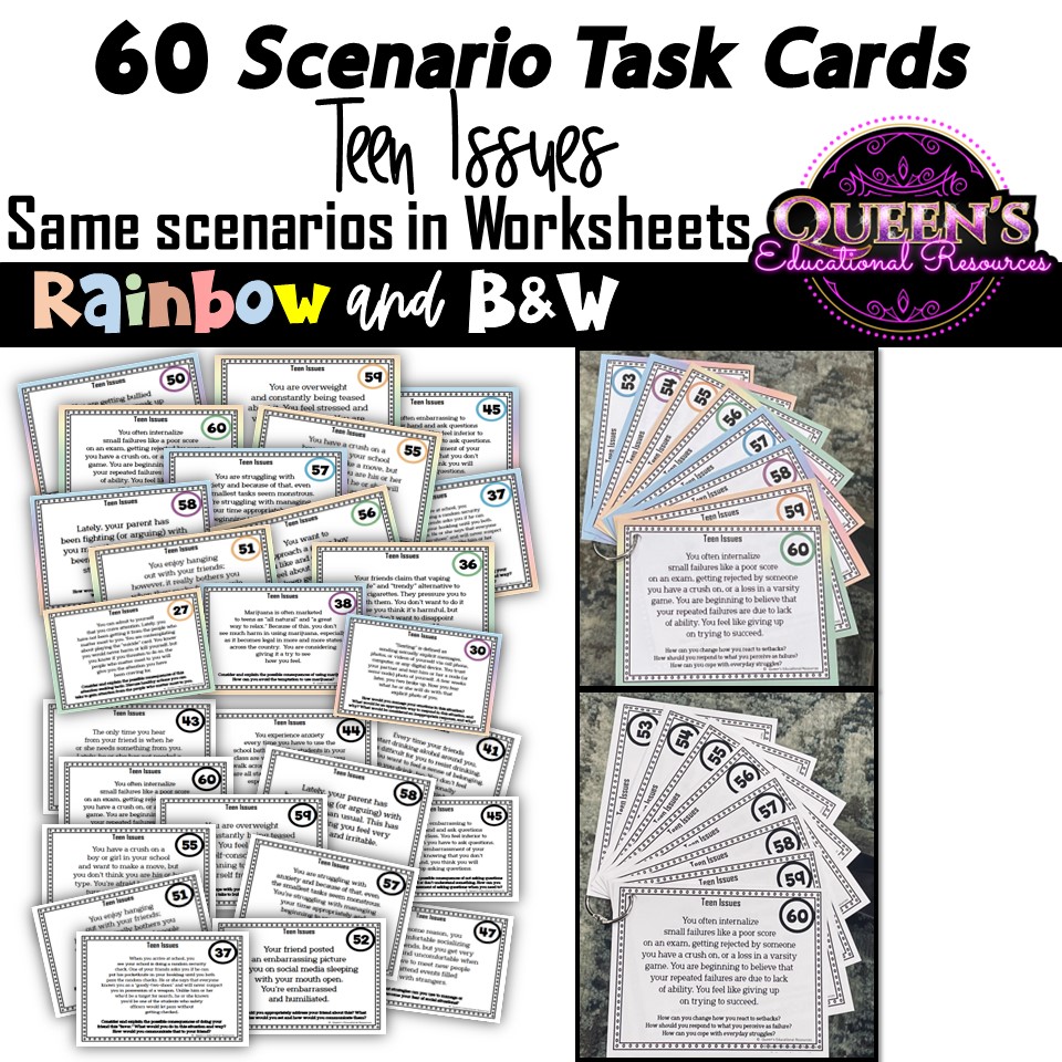 Conflict Resolution Situation Cards | Conflict Resolution Worksheets ...