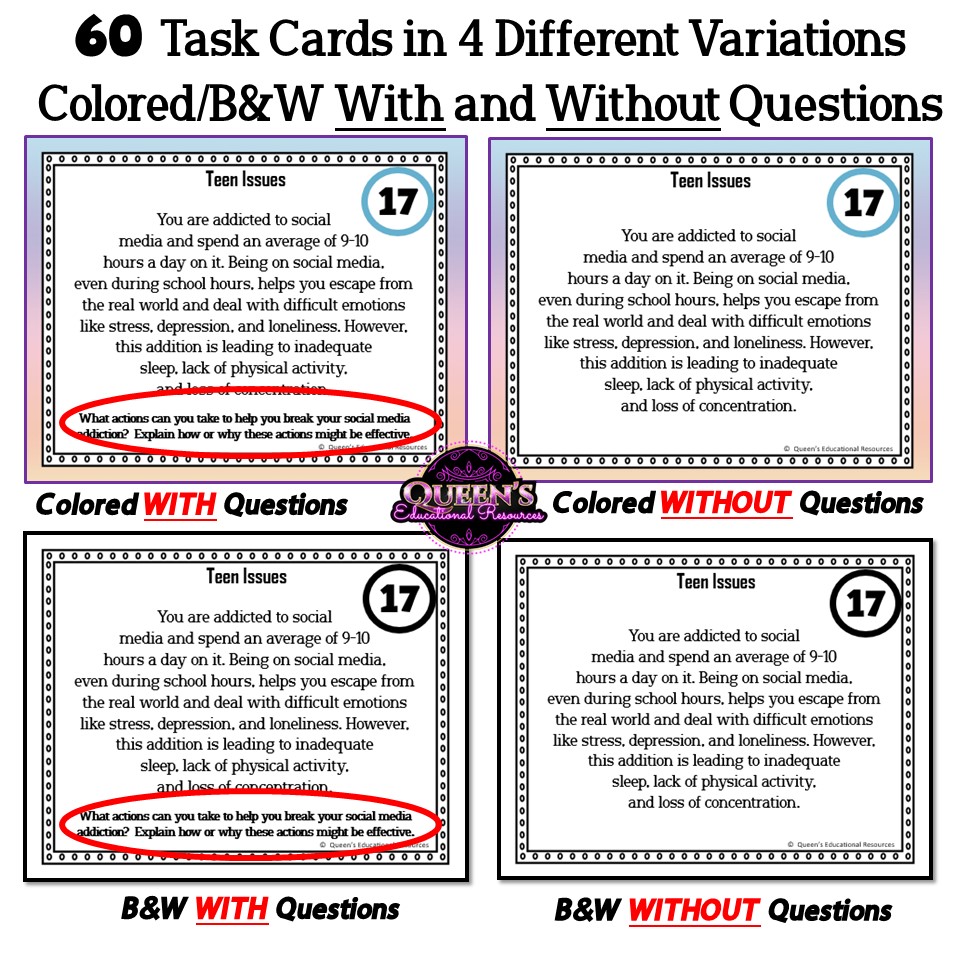 Conflict Resolution Situation Cards | Conflict Resolution Worksheets ...
