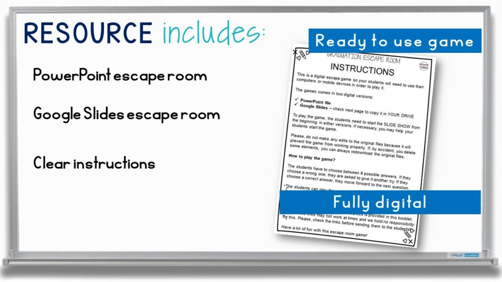 Graduation Digital Escape Room: End of School Year Trivia Fact Research ...