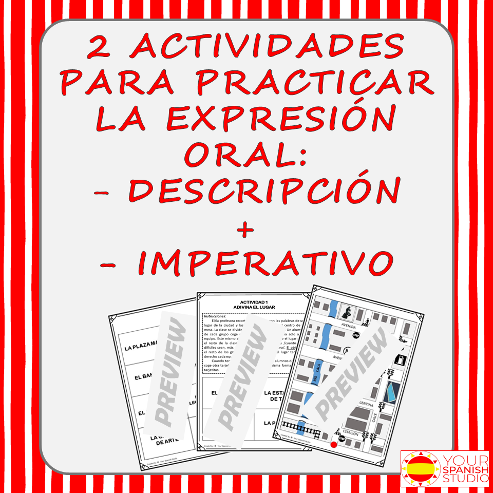 La ciudad Spanish speaking and vocabulary activities Print | Made By ...