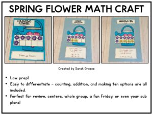 Spring Ten Frame Math Craft for Counting, Addition, or Making Ten ...