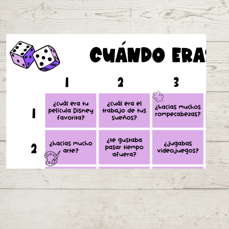 Dados y discusión - Spanish Imperfect Tense Interpersonal Speaking ...