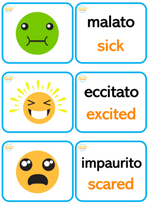 Beginner Italian Flashcards - Feelings - Sentimenti | Made By Teachers