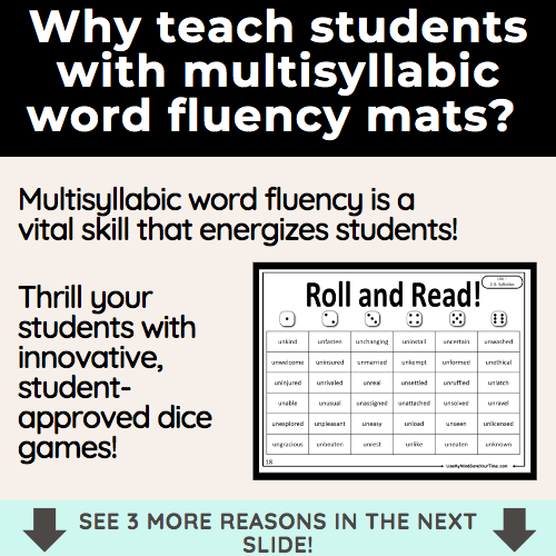 Multisyllabic Word Lists - Prefix and Suffix Games Fluency Mats | Made ...