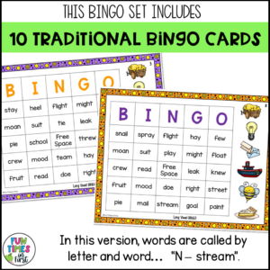 Long Vowel Bingo Games - No Prep Phonics Games - Phonics Bingo with 3 ...