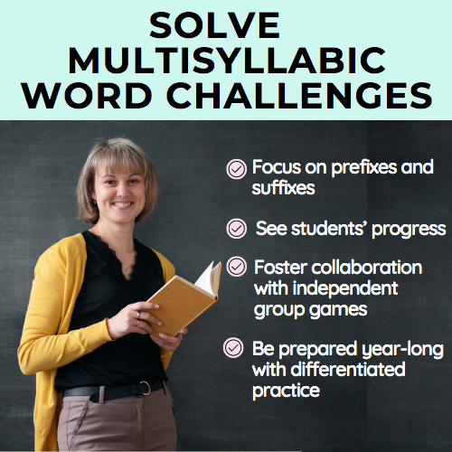 Multisyllabic Word Lists - Prefix and Suffix Games Fluency Mats | Made ...
