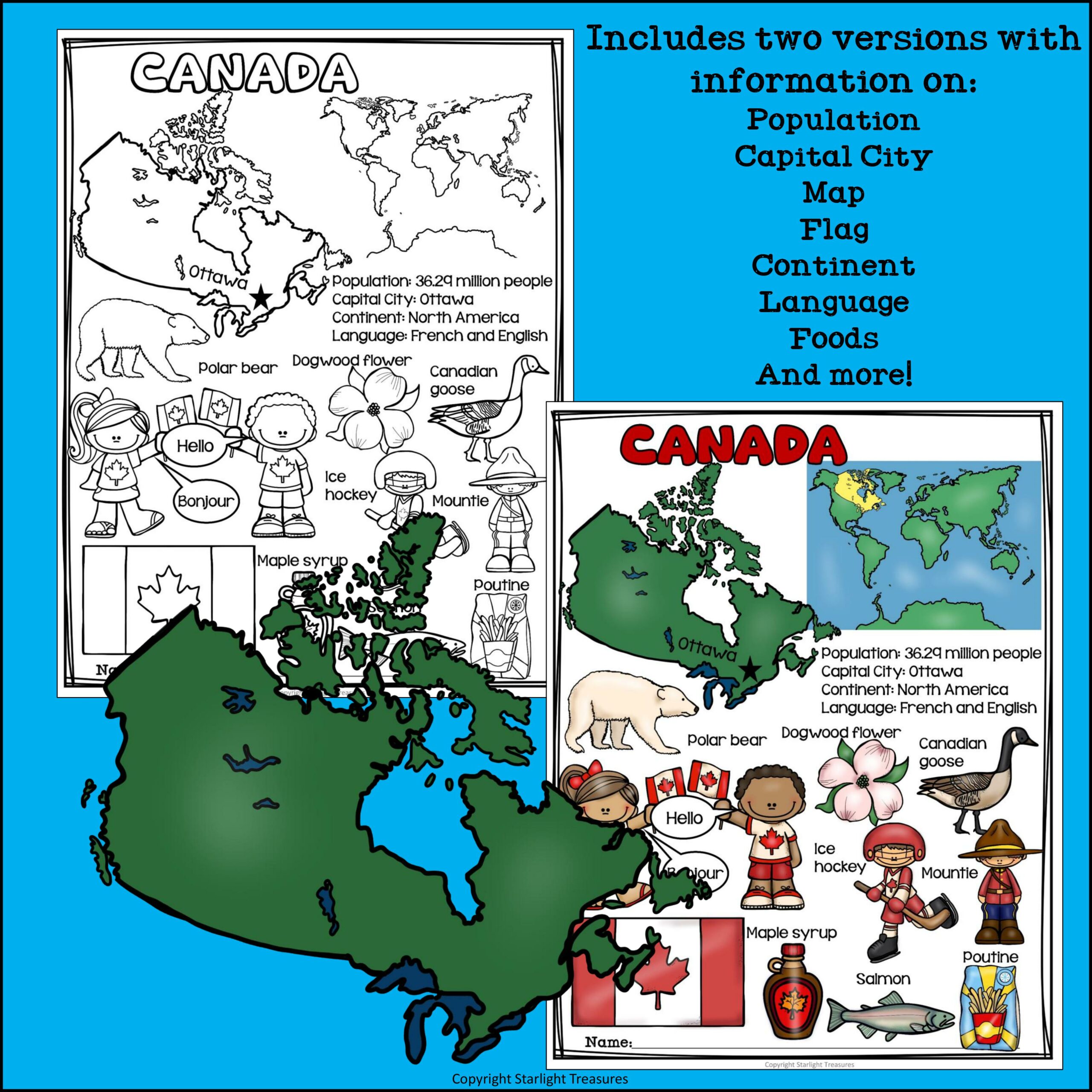 Canada Fact Sheet for Early Readers | Made By Teachers
